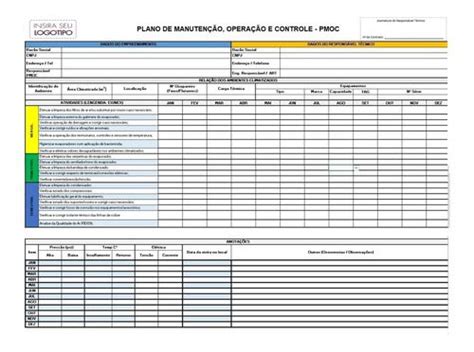 Planilha Pmoc Manutenção E Controle Ar Condicionado R 239