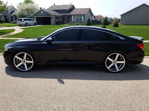 Custom Honda Accord Sport With White Rims Black Civic With White Rims