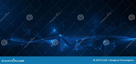 Vector Digital Datum Molecule Background Big Data Hi Tech Technology Light Line Design