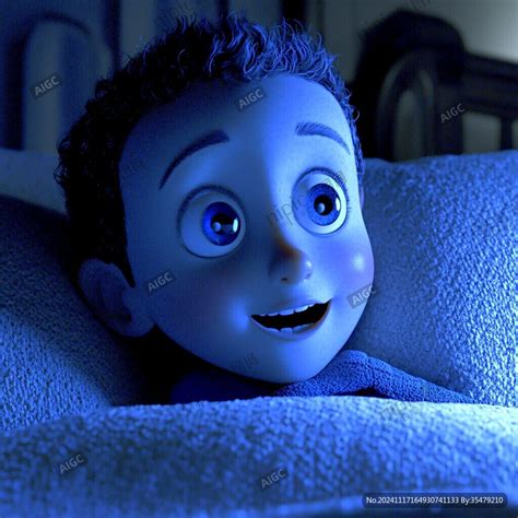 Ai创作图3d卡通人物 大眼睛男孩 国外动画 三维卡通人物动画 三维卡通人物照明 3d卡通形象 高清卡通玩具 3d玩偶 公仔眼睛 躺床上儿插 玩具总动员1 开心男孩头像 3d布娃娃 玩具总动员