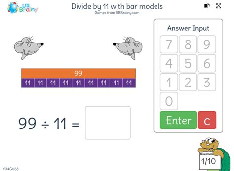 Divide By 11 With Bar Models Division Maths Games For Year 4 Age 8 9 By