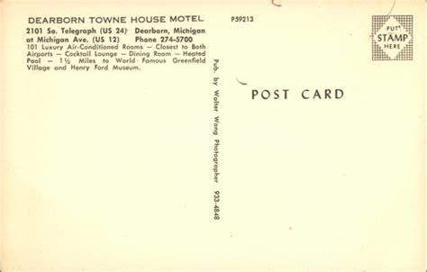 Dearborn Towne House Motel Michigan