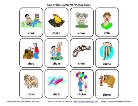 Testy Yet Trying Initial Ch Free Speech Therapy Articulation Picture