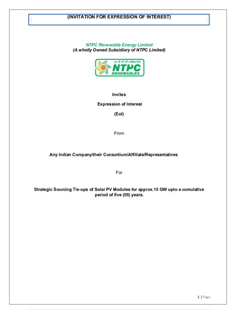 Fillable Online DETAILED NOTICE INVITING EXPRESSION OF INTEREST Fax