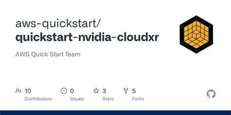 GitHub Aws Quickstart Quickstart Nvidia Cloudxr AWS Quick Start Team