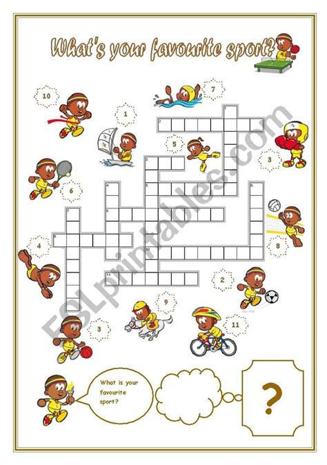 Whats Your Favourite Sport Esl Worksheet By Mariaolimpia