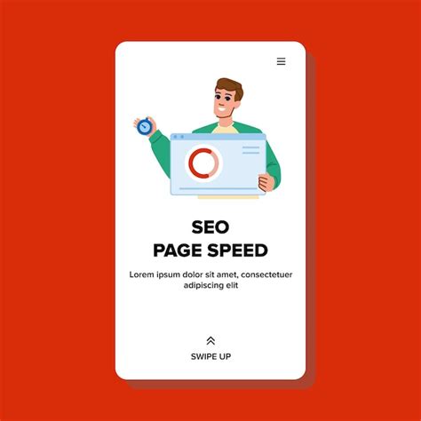 premium vector website seo page speed vector