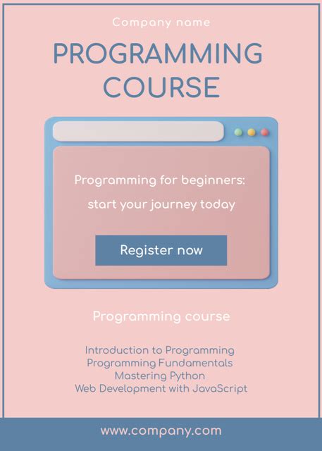 Computer Programming Course Ad Online Flyer Template Vistacreate
