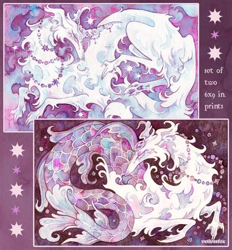 Mythical Borzoi Mini Print Set Vetiverfox Apparel