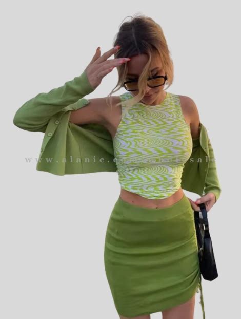 Wholesale Green Sleeveless Crop Top Manufacturer And Supplier Alanic