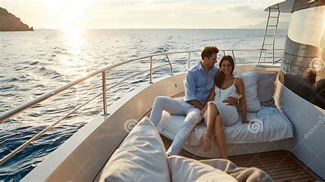 Generative Ai Romantic Vacation And Luxury Travel Young Loving Couple