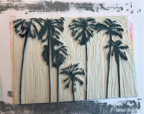 Reduction Block Printing Rainbow Palm Trees Samantha Sews Reduction Block Printing Rainbow Palm Trees Samantha Sews