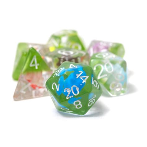Mushroom Village 7 Piece Polyhedral Rpg Dice Set Sirius Dice
