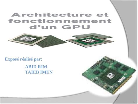 Ppt 1 Plan 1 Introduction 2 Définition Dun Gpu 3 Types De Gpu 4 Vue