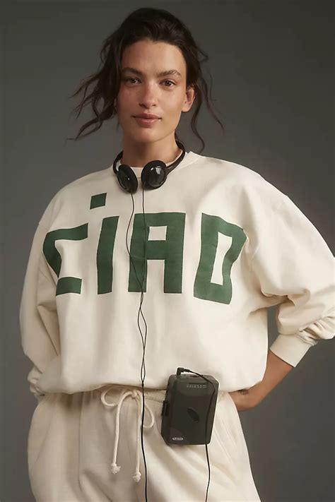Clare V Ciao Le Drop Sweatshirt Anthropologie