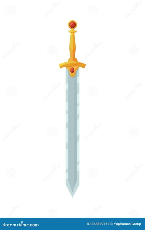 Icono de espada medieval ilustración del vector Ilustración de objeto