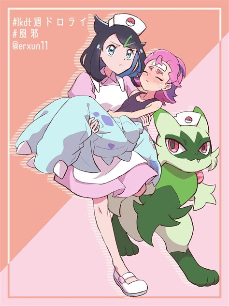 Liko Dot Joy Floragato And Nidothing Pokemon And More Drawn By Nihiro Erxun Danbooru