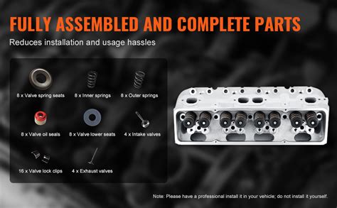 Vevor Engine Cylinder Head Assembly Replacement Aluminum For Sbc Corvette Camaro Vevor Ca