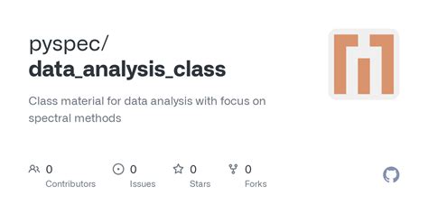 Github Pyspec Data Analysis Class Class Material For Data Analysis