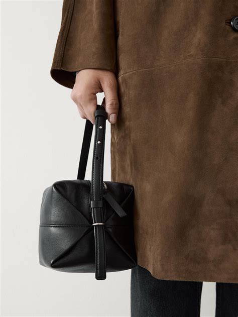 Bolso Mini Bandolera Piel Napa · Negro Rojo Blanco · Accesorios