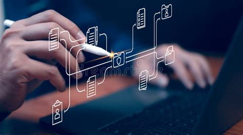 Document Management System Concept Online Document File Data Software For Efficient Archiving