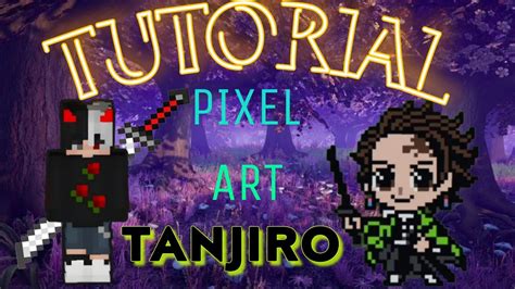 Tutorial Minecraft Pixel Art Tanjiro Kamado Demon Slayer Kemetsu
