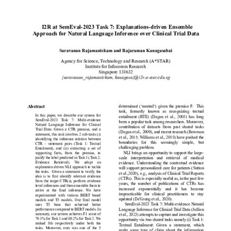 I R At Semeval Task Explanations Driven Ensemble Approach For