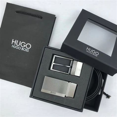 חגורת עור לגברים שני אבזמים הוגו בוס HUGO BOSS - זולפה קניות אונליין