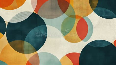 Abstract Geometric Circles Overlapping In Vibrant Colors Modern Design Art Pattern Concept