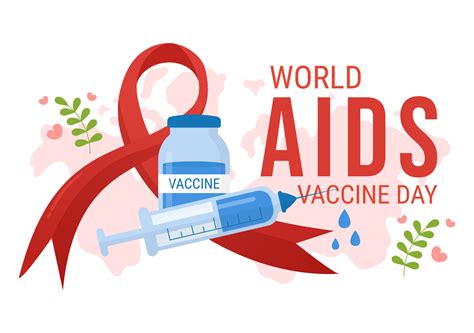 Mundo Sida Vacuna Día Ilustración A Prevención Y Conciencia Salud
