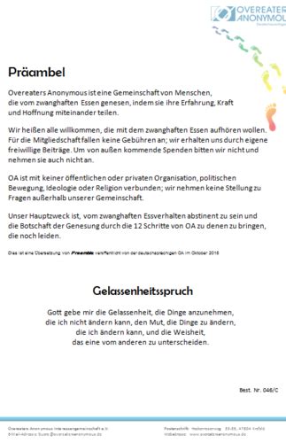 Materialien Für Den Meetingsablauf Oa Literaturshop