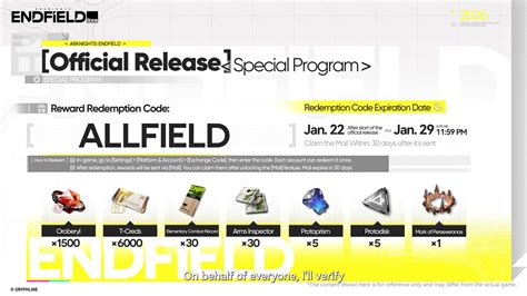 All Free Reward Codes And How To Redeem Them In Arknights Endfield