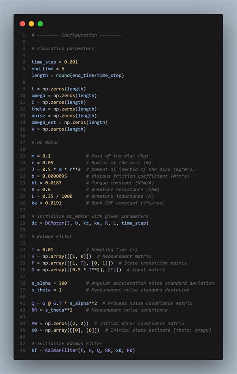 Kalman Filter Python Implementation