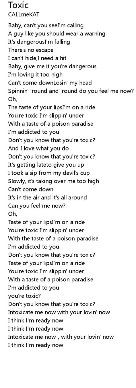 Toxic Lyrics Follow Lyrics