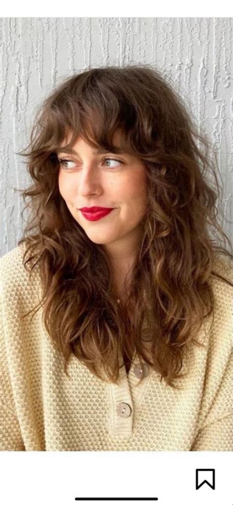 Natural Wavy Hair Cuts Curly Hair With Fringe Bangs Curly Hair Mid