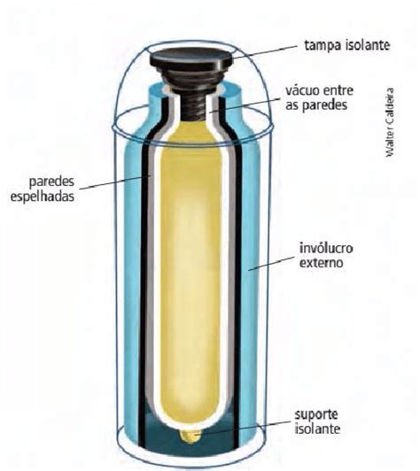 Representação da estrutura de uma garrafa térmica Fonte Imagem de Download Scientific