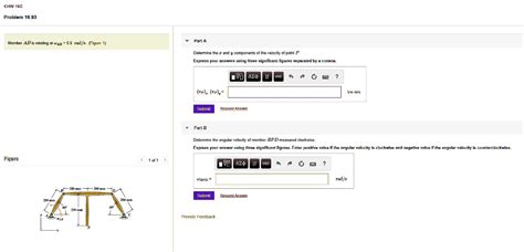 Solved Member Ab Is Rotating At Ï‰ab 55 Rads Figure 1 Part A