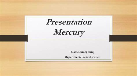 Mercury Presentation Slideshare Powerpoint Presentation Ppt