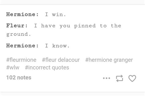 Yup Hermione Won 😂😂😉😉 Fleurmione Fleur Delacour Hermione Granger