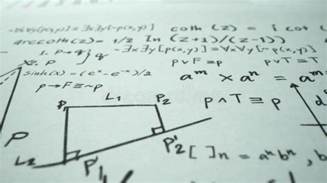 Formula The Solution To The Equation On Paper Macro Shot Of Education