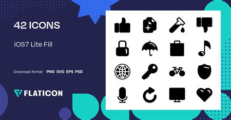 Ios7 Lite Fill Icon Pack 42 Svg Icons