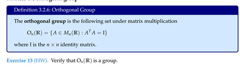 Solved Definition 326 Orthogonal Group The Orthogonal
