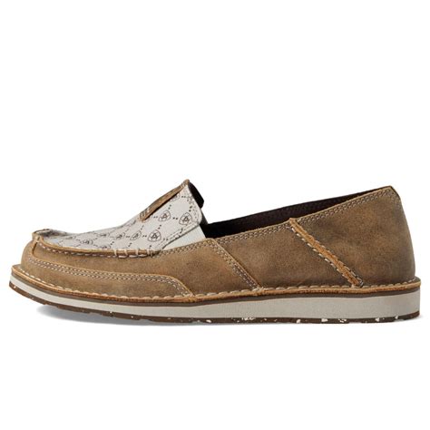 Ariat Womens Cruiser Leather Boat Shoe Lightweight Brown Bomber One
