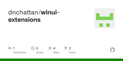 github dnchattan winui extensions