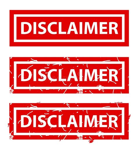 Disclaimer Rust Dirty Red Simple Rectangle Vector Rubber Stamp Effect