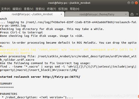 Kinetic 版本的xacro文件在melodic环境运行deprecated Xacro Tags Should Be