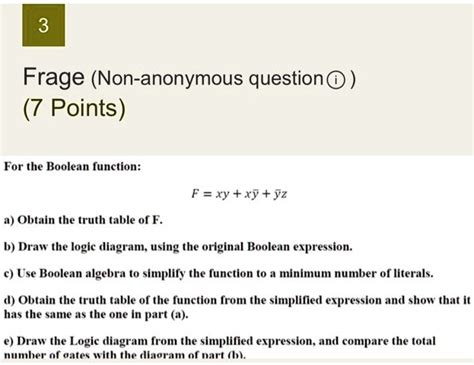 Solved Texts 3 Frage Non Anonymous Question 7 Points For The