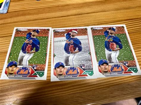 KODAI SENGA 2023 Topps Holiday Raro SP E H198 Menta Piperita Luci