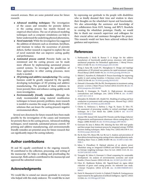 Investigating The Causes And Remedies For Porosity Defects In The