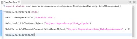 Creating Test Cases Using Script Mode In Katalon Studio